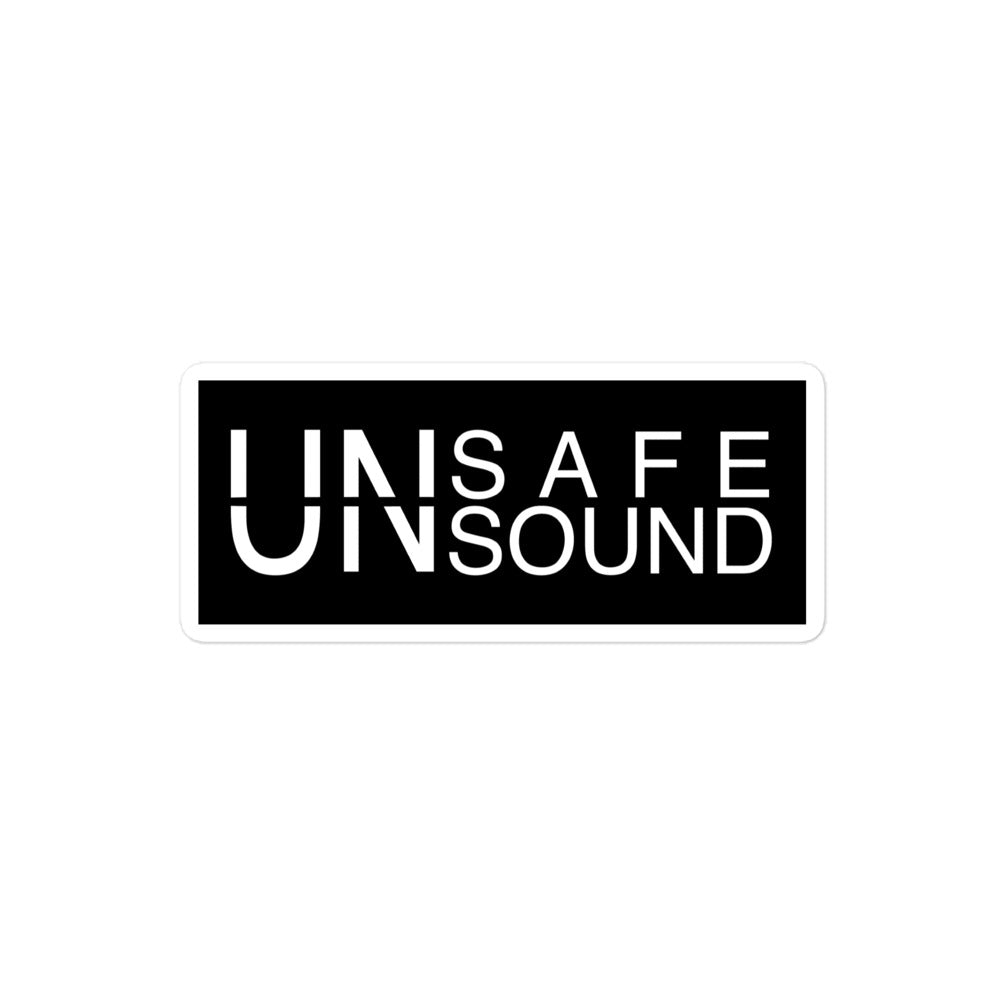 U,U Logo Sticker – Unsafe, Unsound